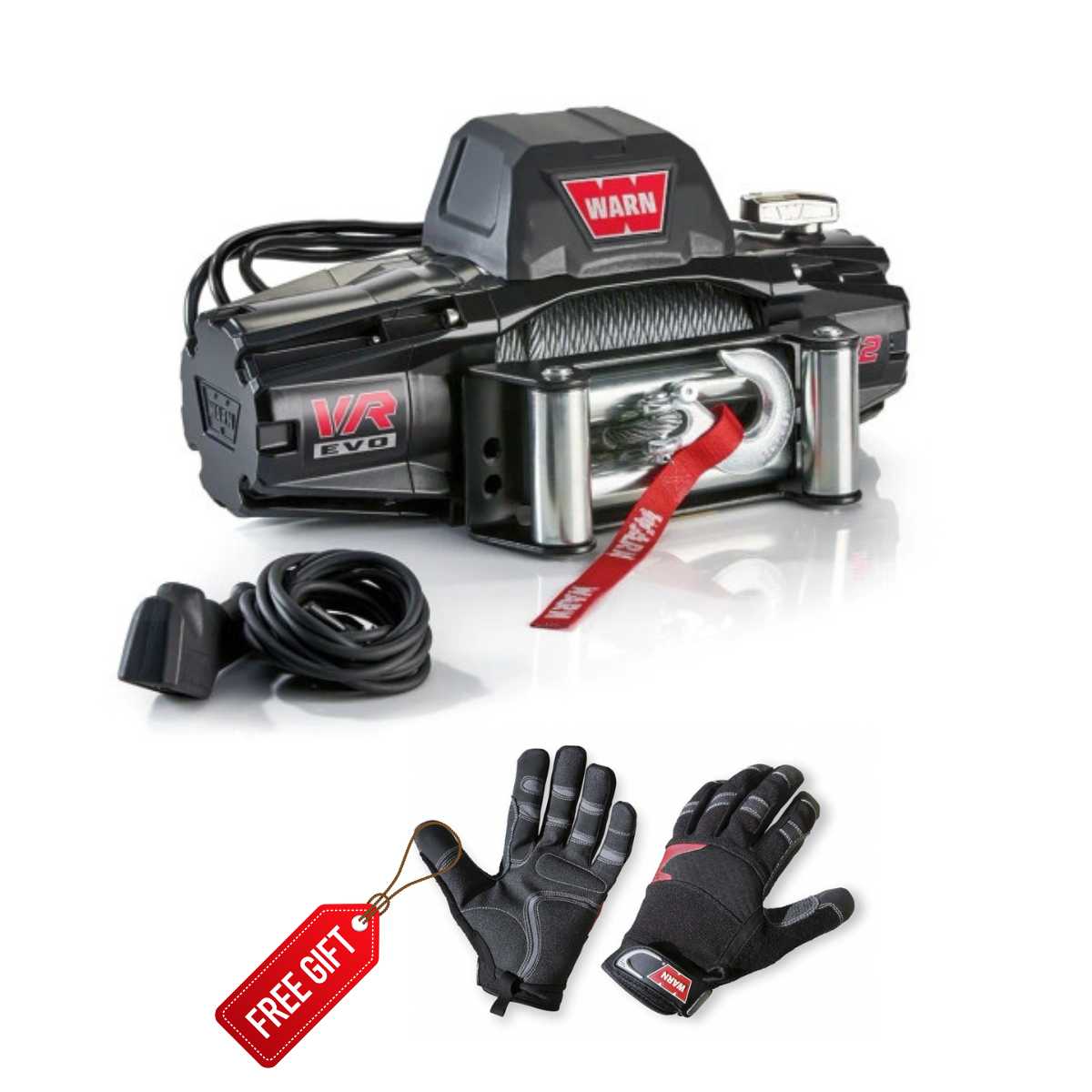 WARN VR EVO 12 12,000lbs 12V Winch - Steel Rope — Adventure Warehouse
